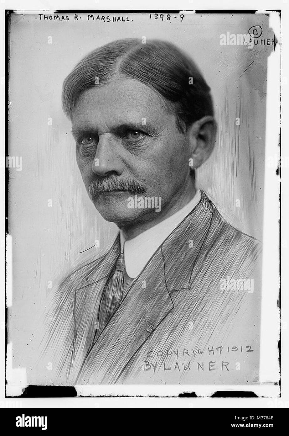 A portrait of Thomas R. Marshall, the 28th Vice President of the United ...