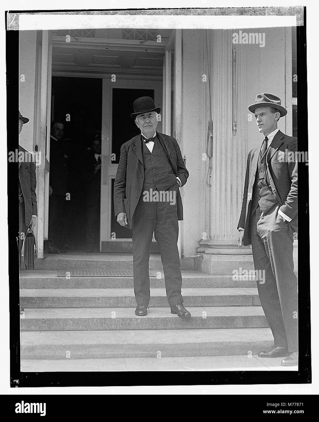 A portrait of Thomas Edison, the renowned American inventor and ...