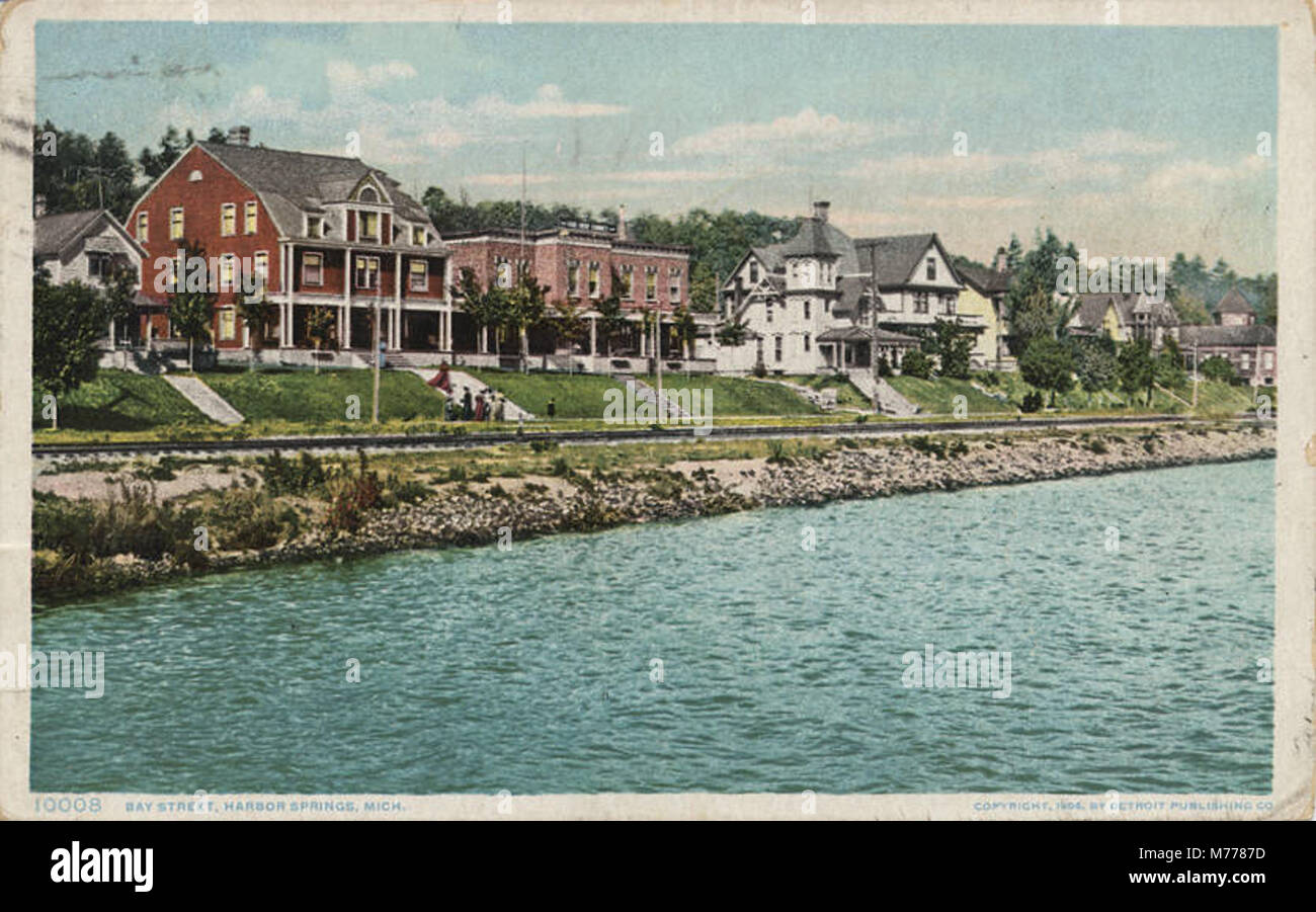 A historical view of Bay Street, capturing the architectural and ...
