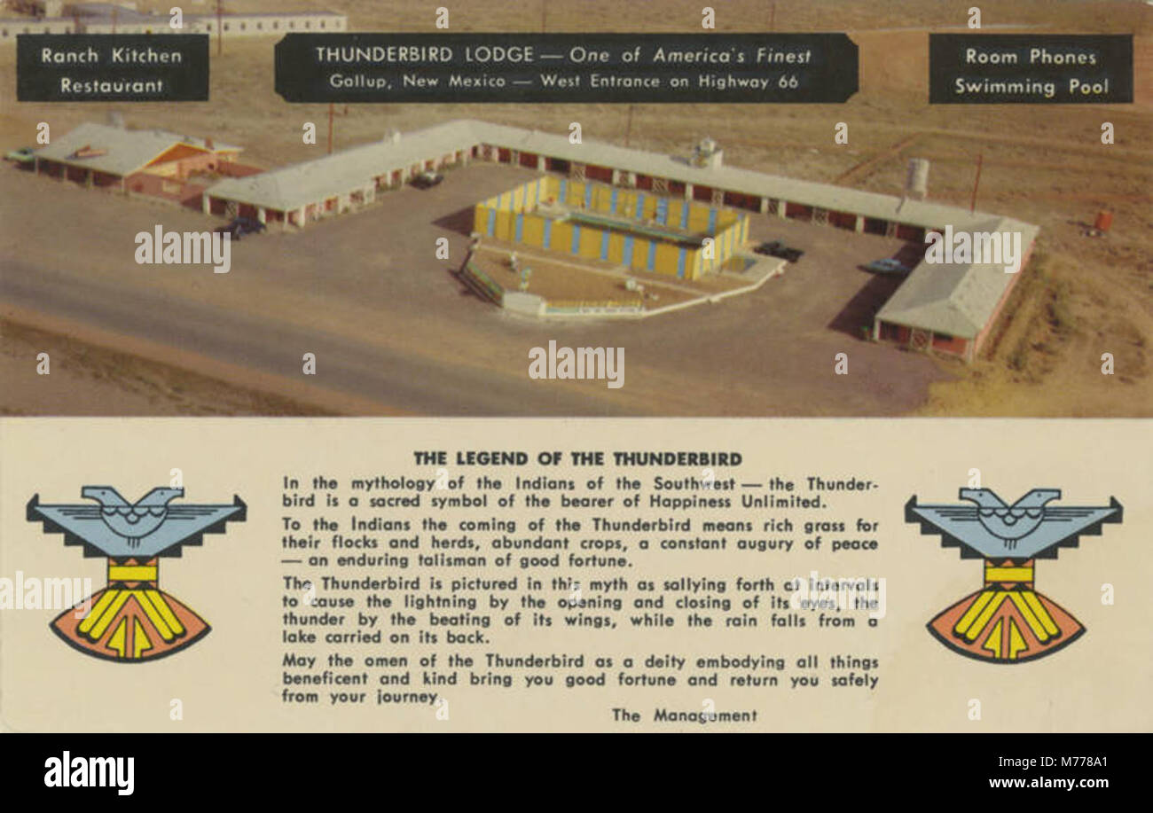 This photograph shows the Thunderbird Lodge, featuring its Ranch ...