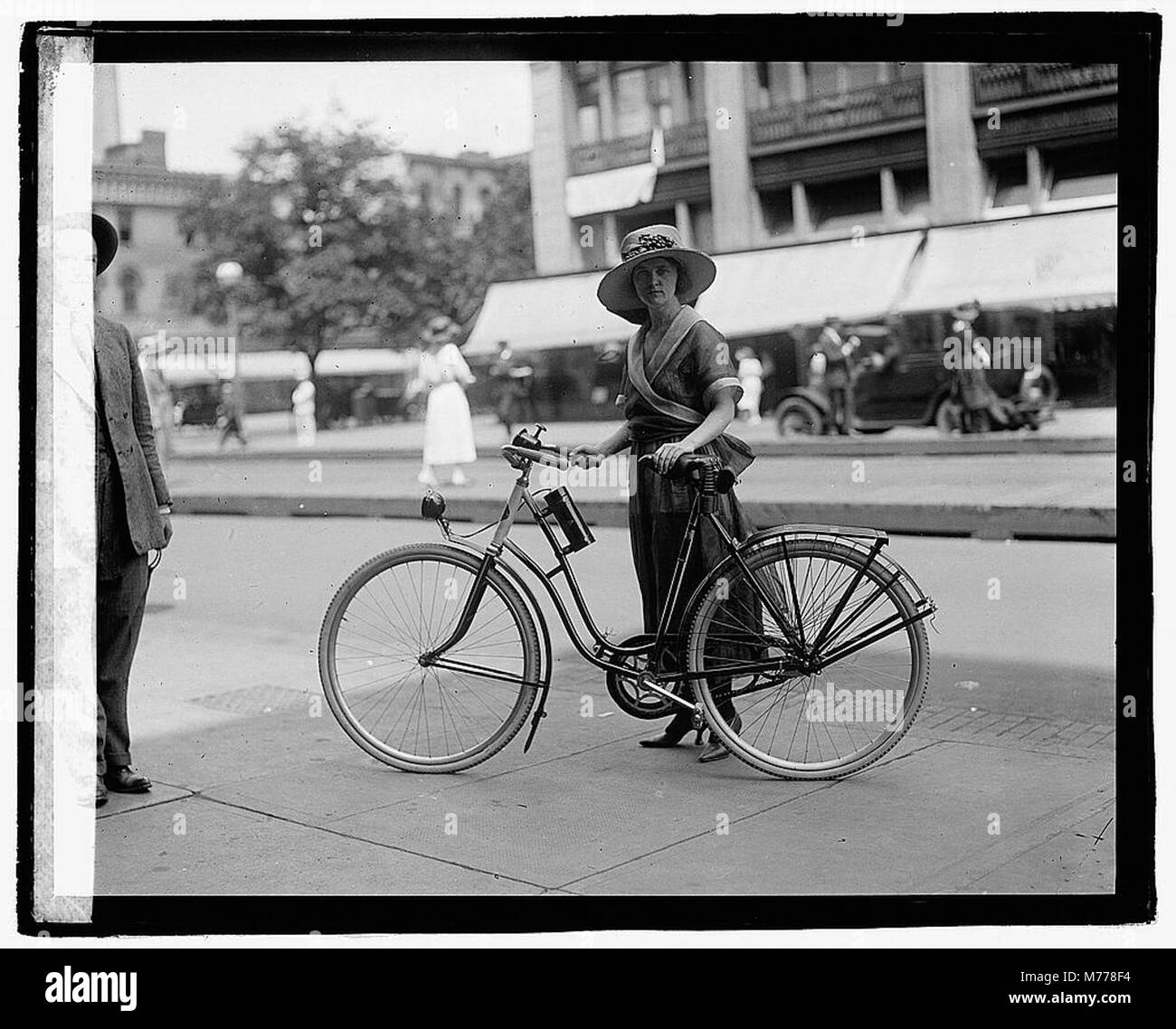 Girl on bicycle photo Black and White Stock Photos & Images - Alamy