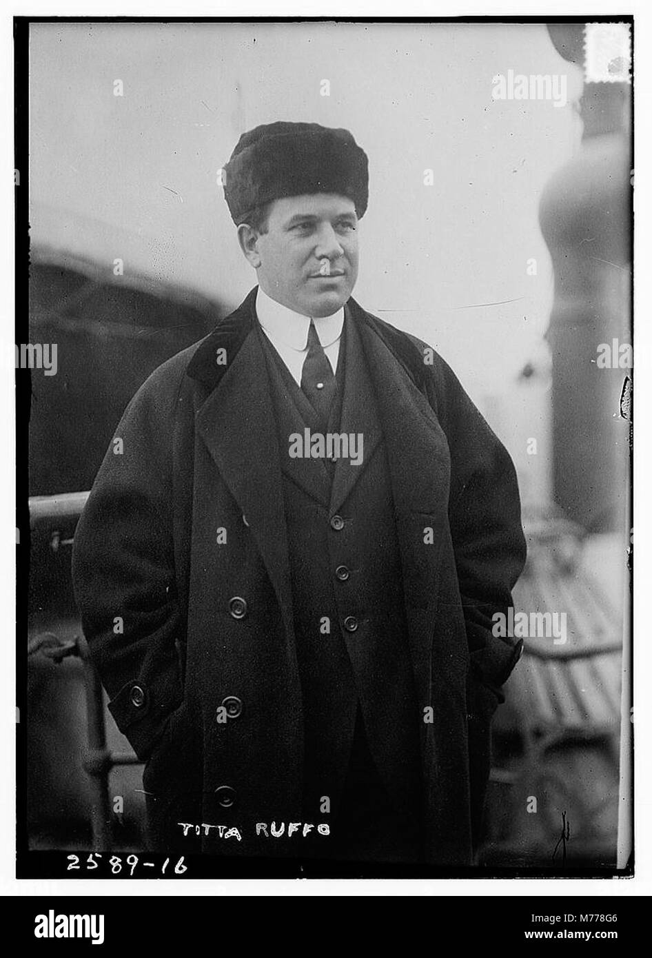 A portrait of Titta Ruffo, an acclaimed Italian operatic baritone known ...