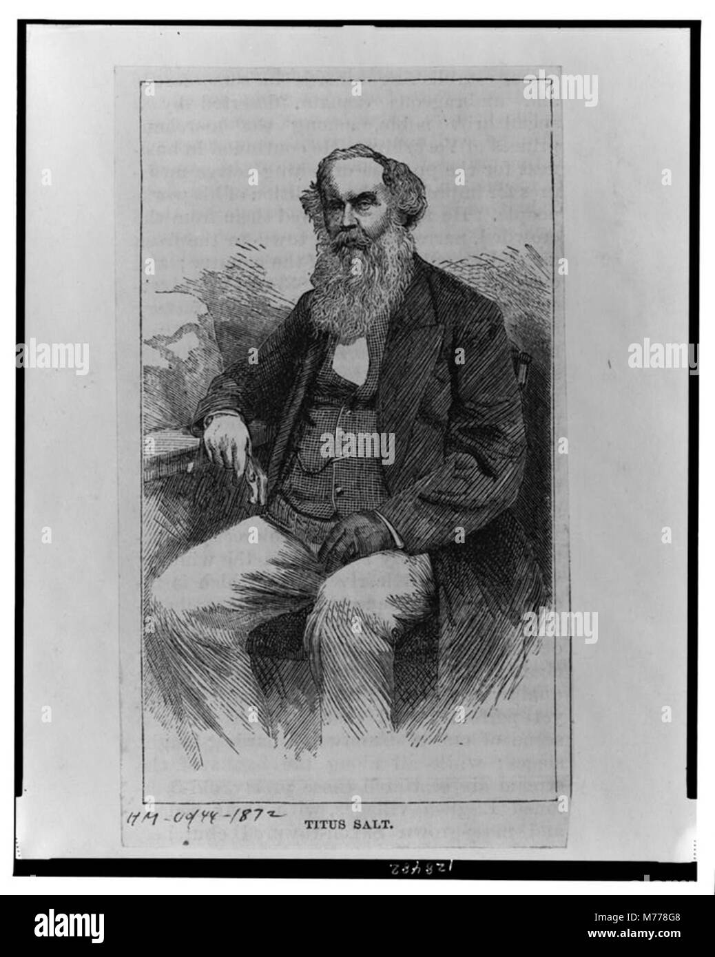 A portrait of Titus Salt, a prominent 19th-century industrialist and ...