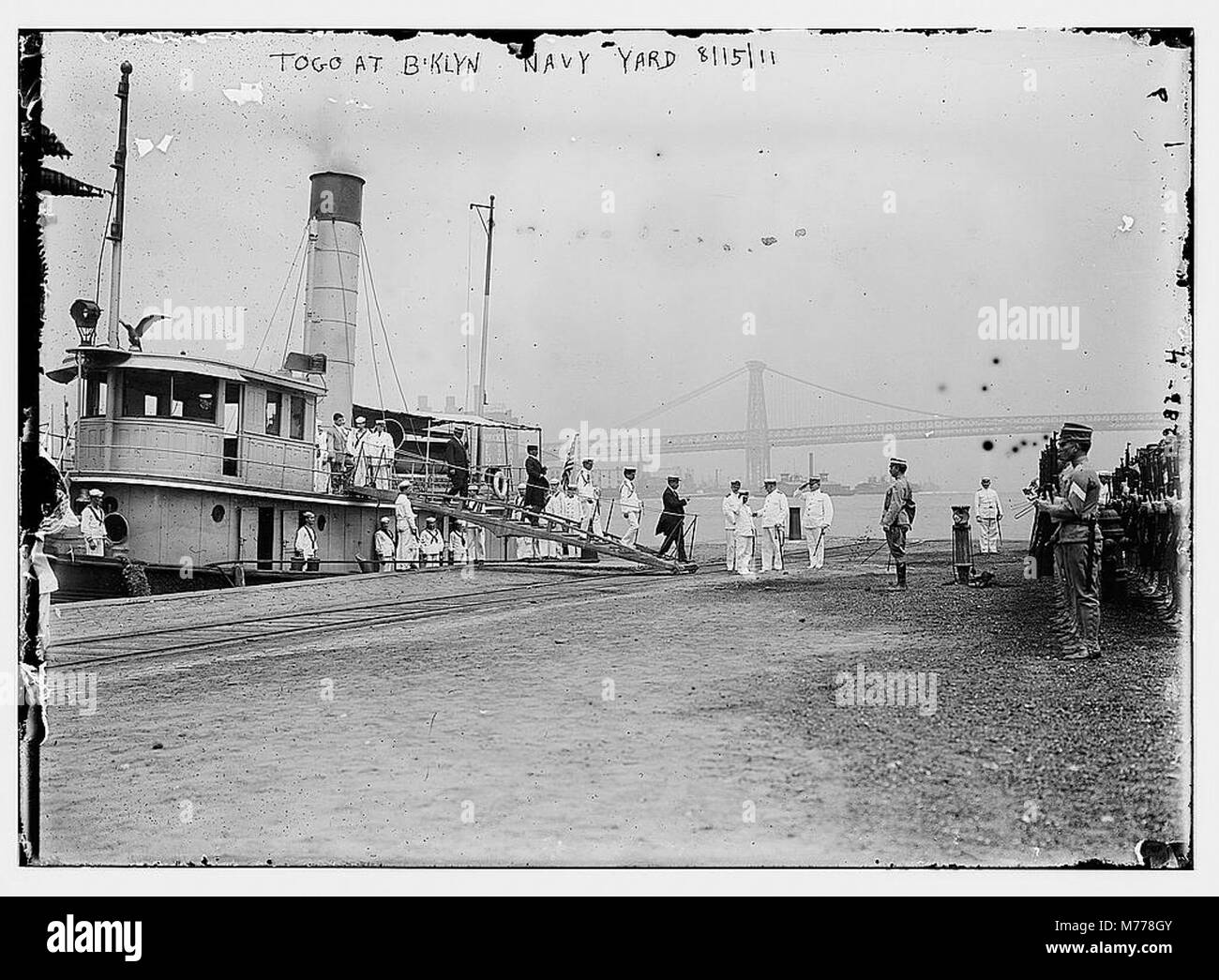 The image captures Togo at the Brooklyn Navy Yard on August 15, 1911 ...