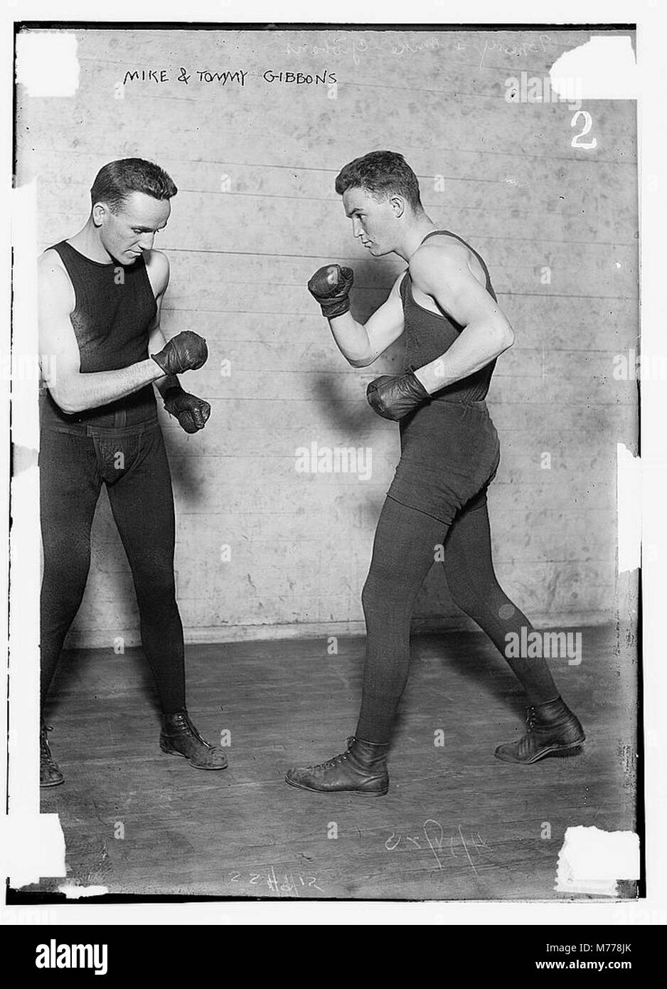 This photograph captures Tommy and Mike Gibbons, two well-known figures ...