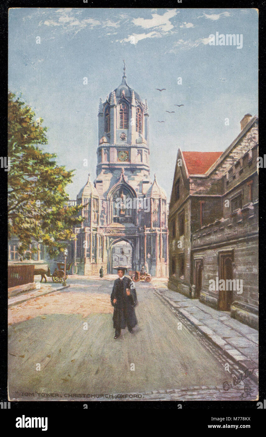 Tom Tower is a prominent feature of Christchurch College, Oxford, known ...