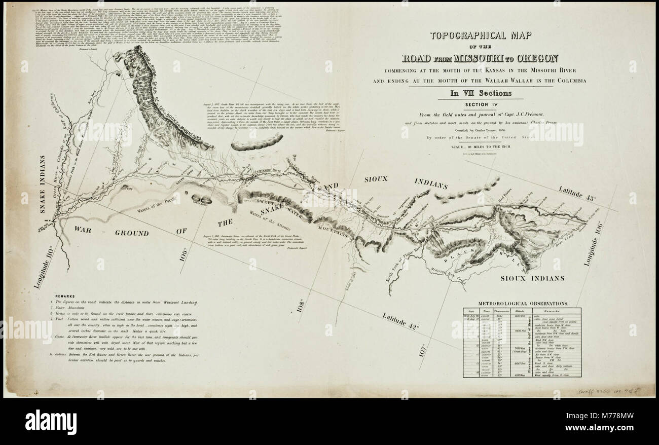 Oregon trail map hi-res stock photography and images - Alamy
