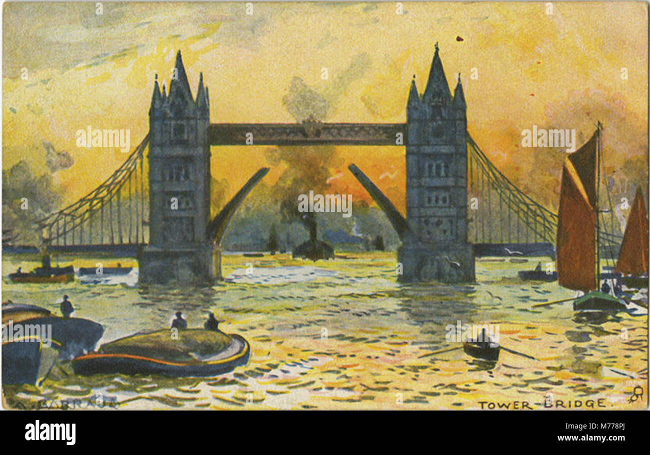 A photograph of Tower Bridge, London, showing its iconic design and ...