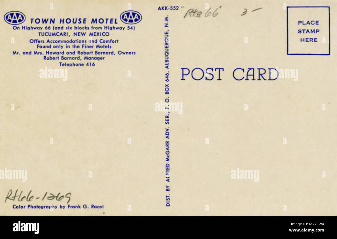 Town House Motel, Mr. and Mrs. Howard and Robert Barnard owners (NBY ...