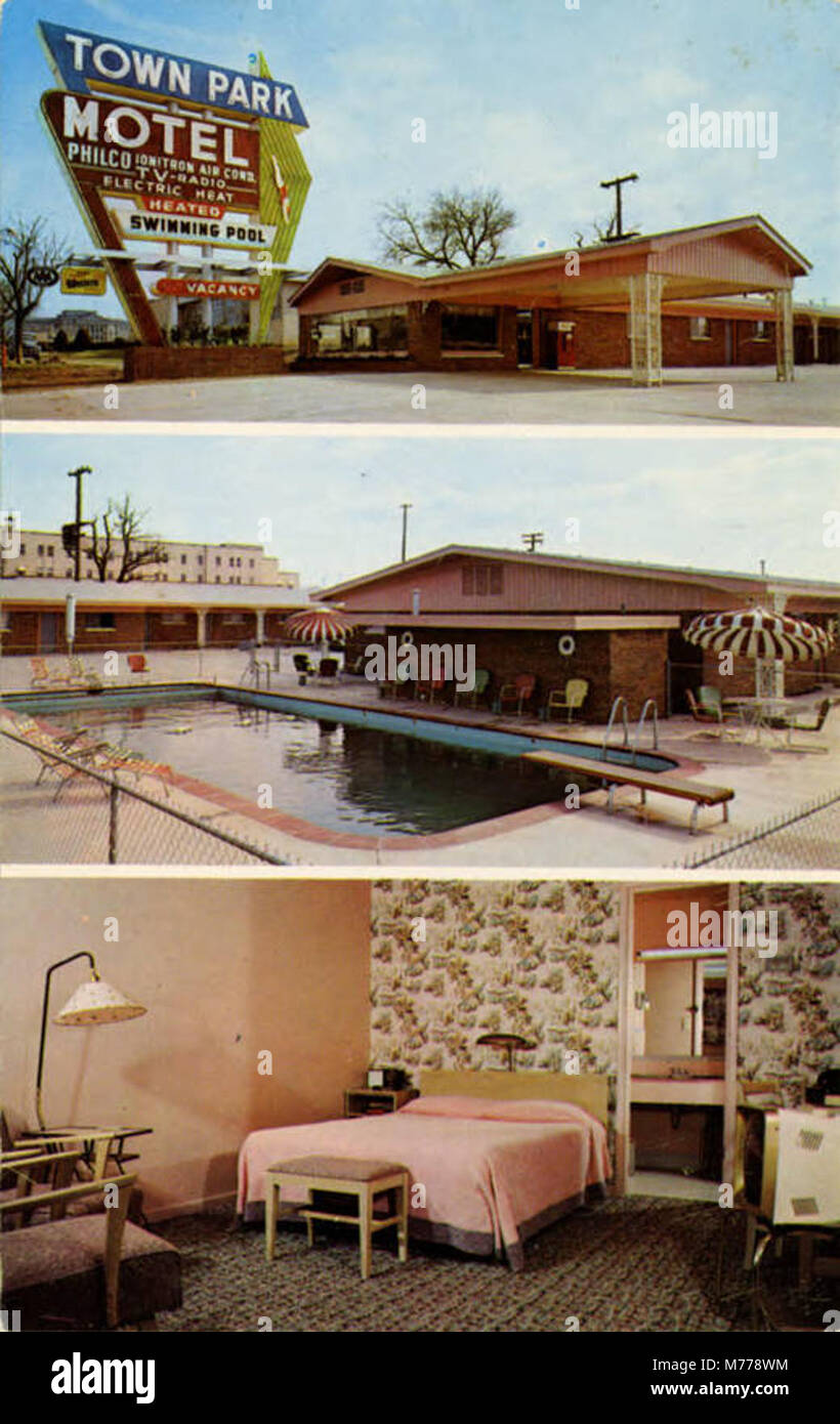 A photograph of the Town Park Motel, capturing its architecture and ...
