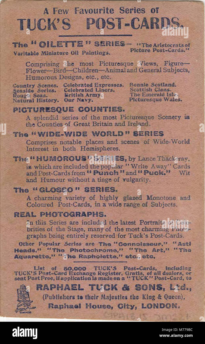 Tucks postcards hi-res stock photography and images - Alamy