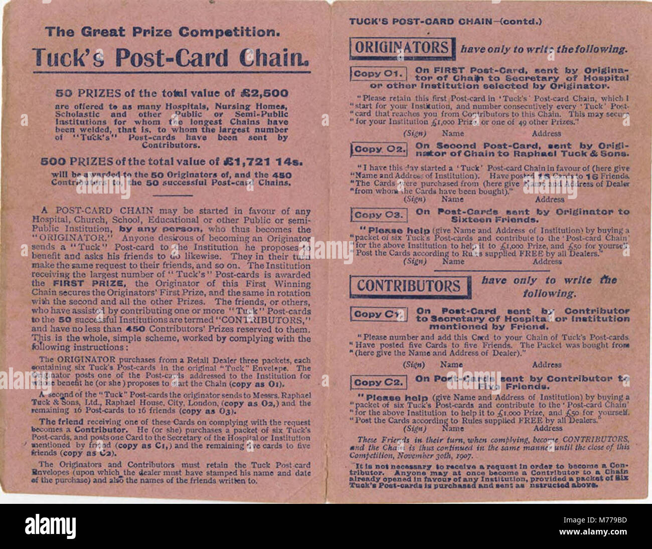 Tuck's postcard blotter showcases various types of postcards offered ...