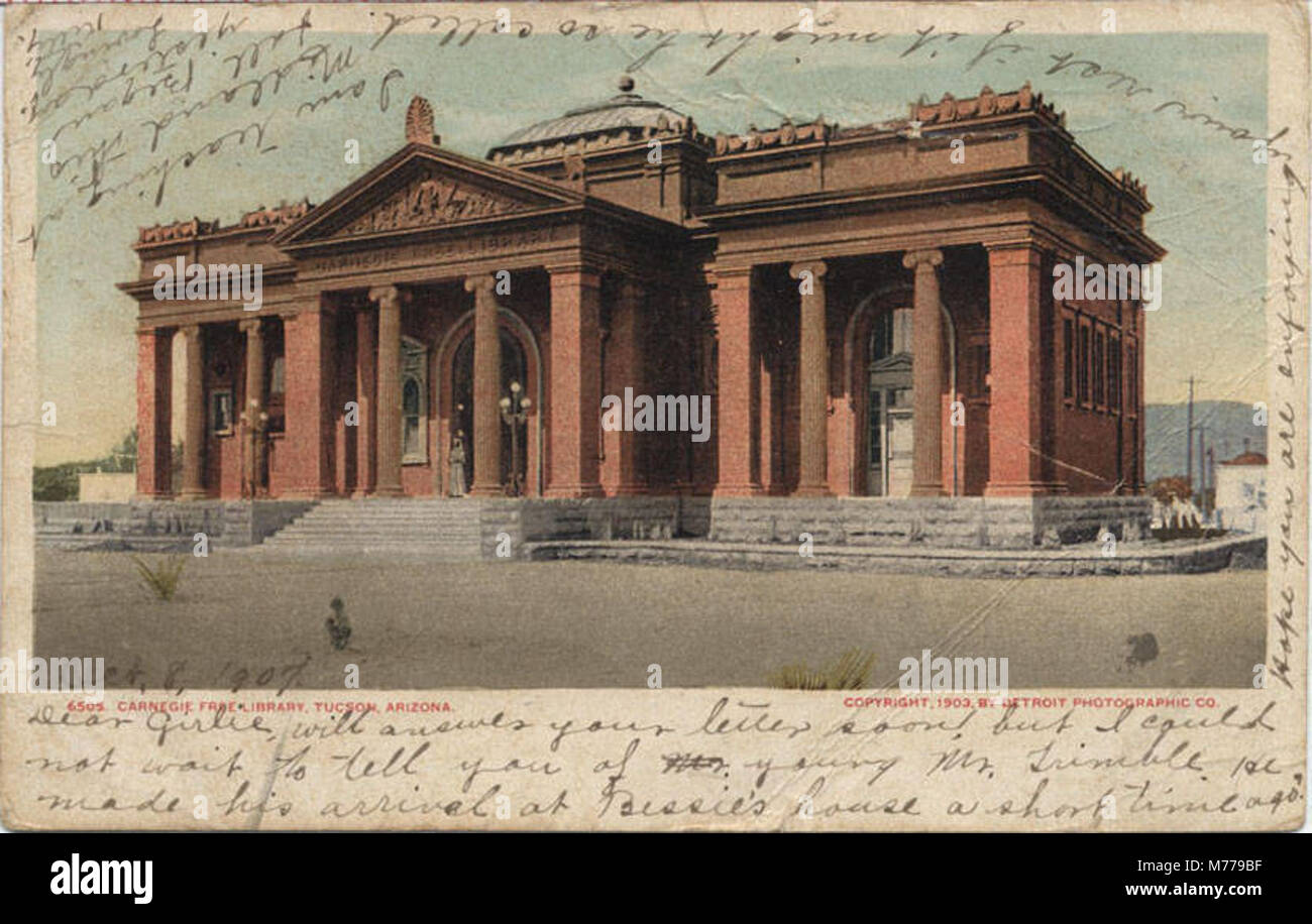 Photograph of the Carnegie Free Library in Tucson, Arizona, showcasing ...