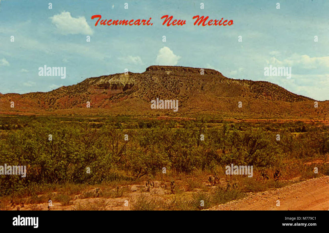 This image shows Tucumcari Mountain in Tucumcari, New Mexico. The ...