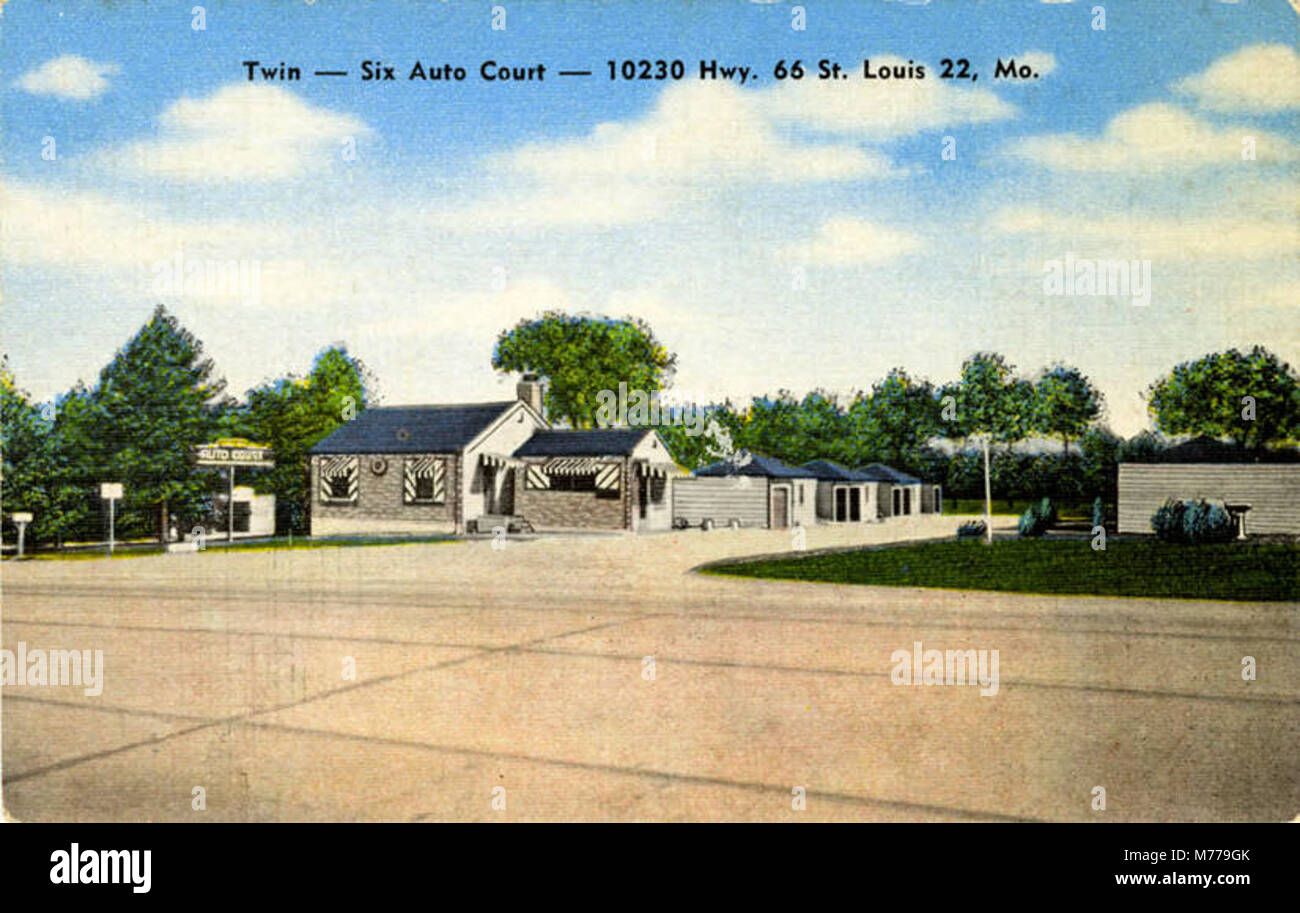 The Twin-Six Auto Court, a historic roadside establishment, provided ...