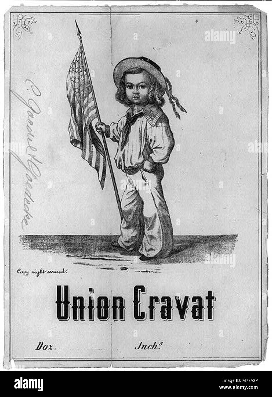 This image features a Union cravat, a style of neckwear worn by ...