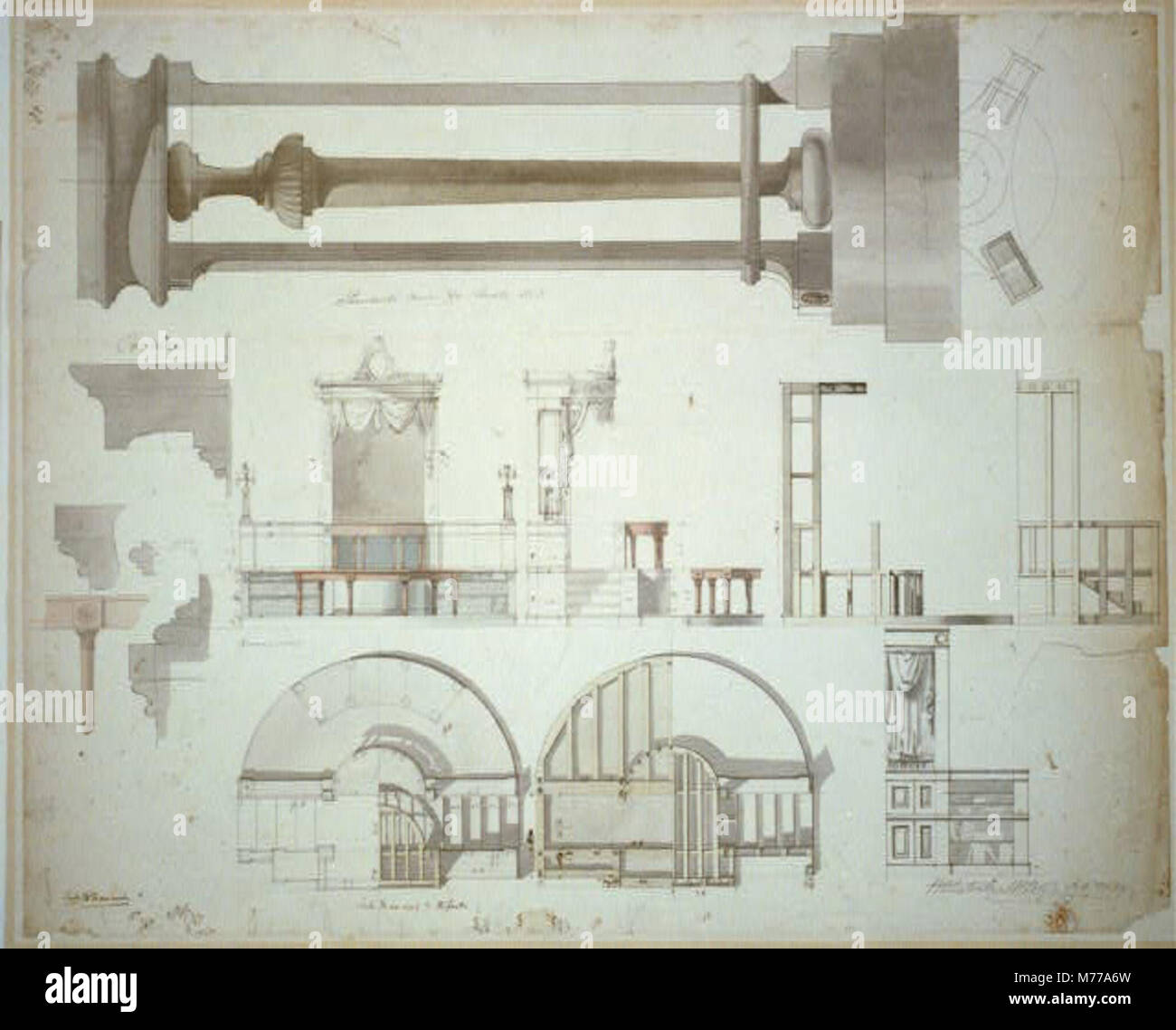 This architectural drawing showcases the United States Capitol building ...