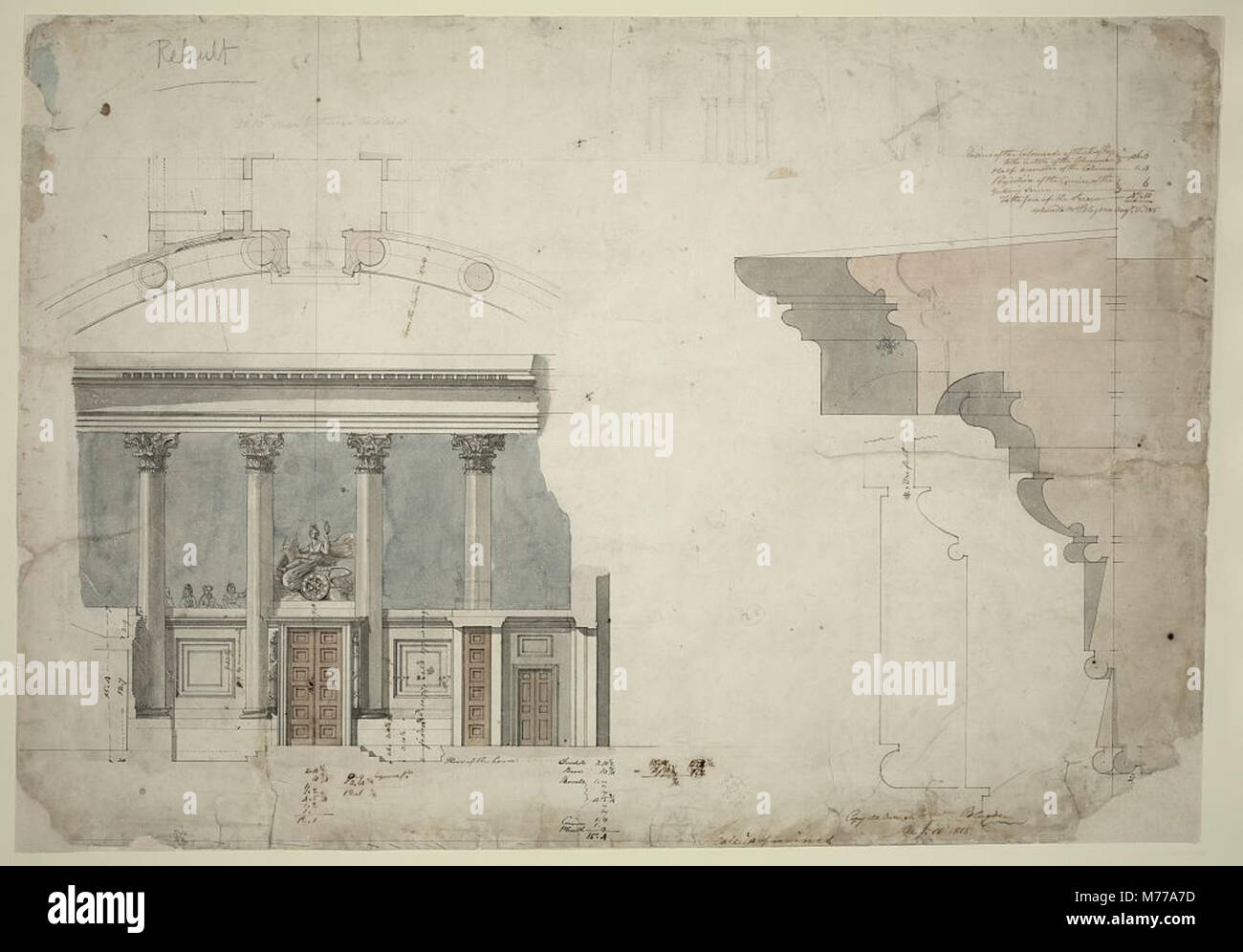 Architectural drawings of the United States Capitol, detailing the ...
