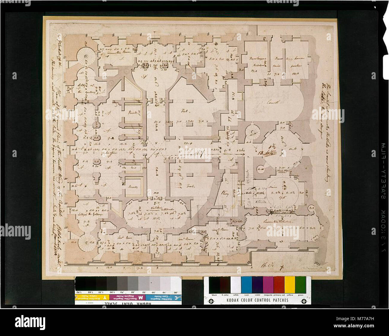 The ground floor plan of the south wing of the United States Capitol in ...