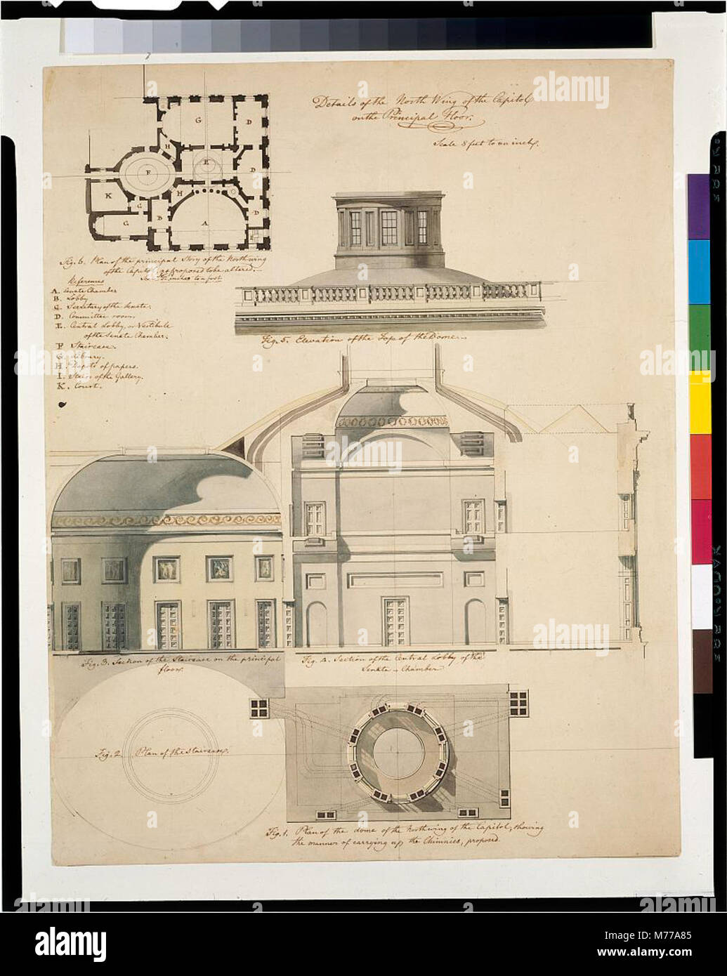 This architectural drawing presents the principal story of the United ...