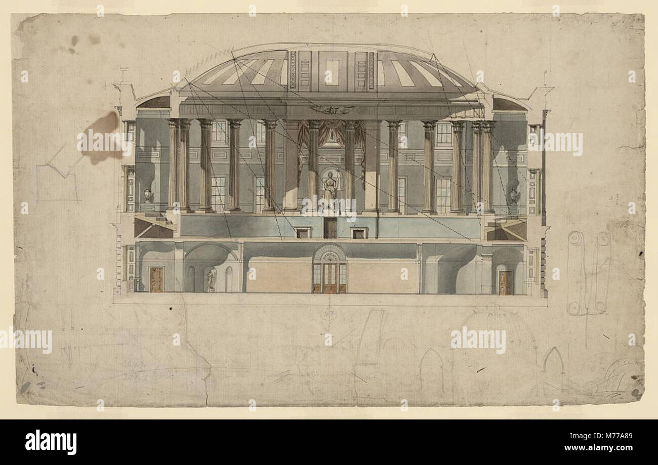 This photograph shows a section of the south wing of the U.S. Capitol ...