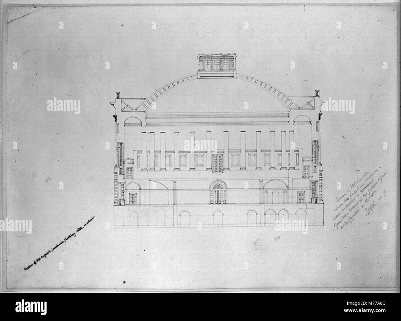 A photograph of the South wing section of the United States Capitol in ...