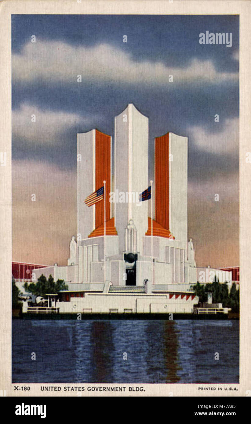 The United States Government Building is depicted in this image ...
