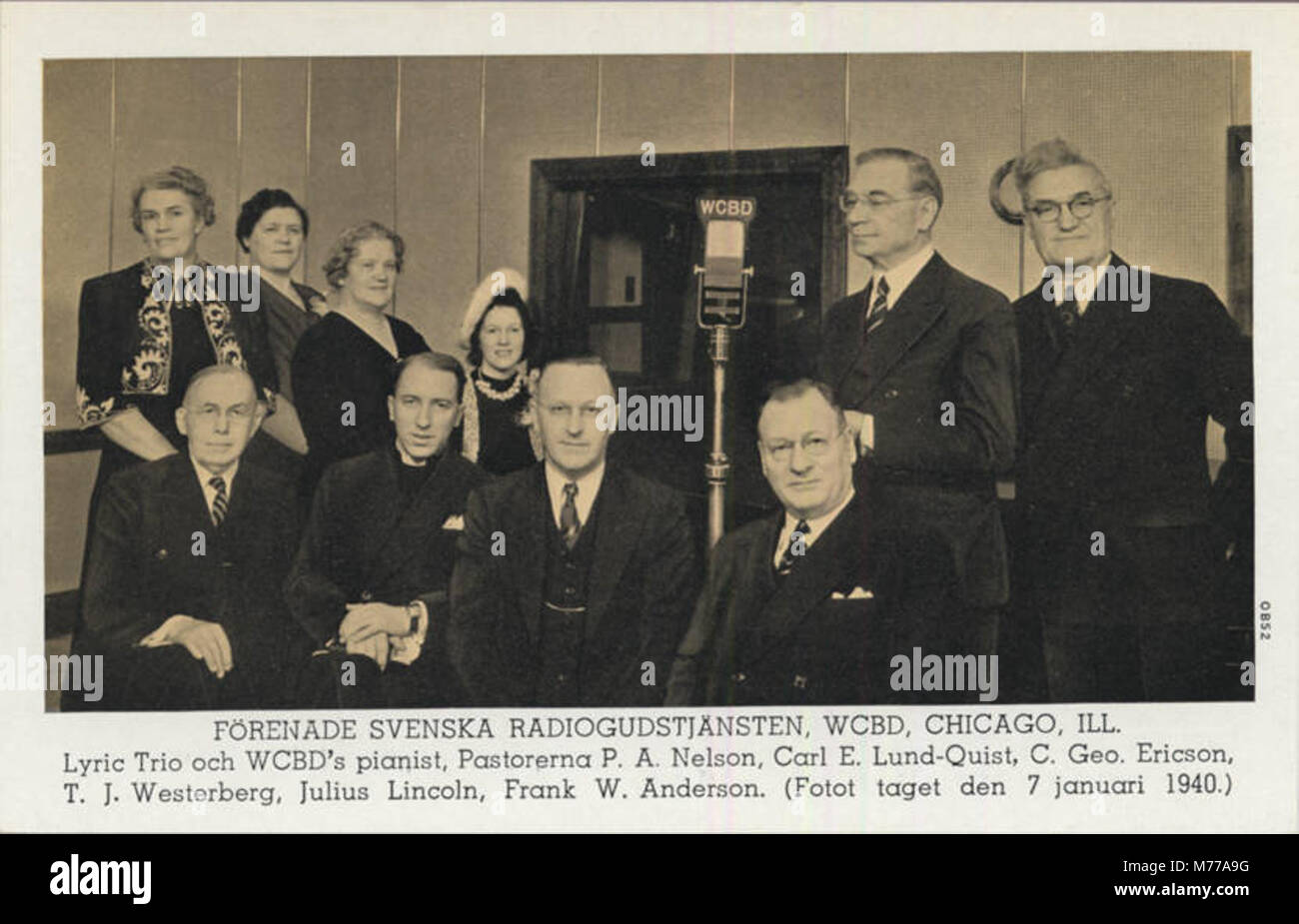 The United Swedish Radio Service is shown in this historical image ...