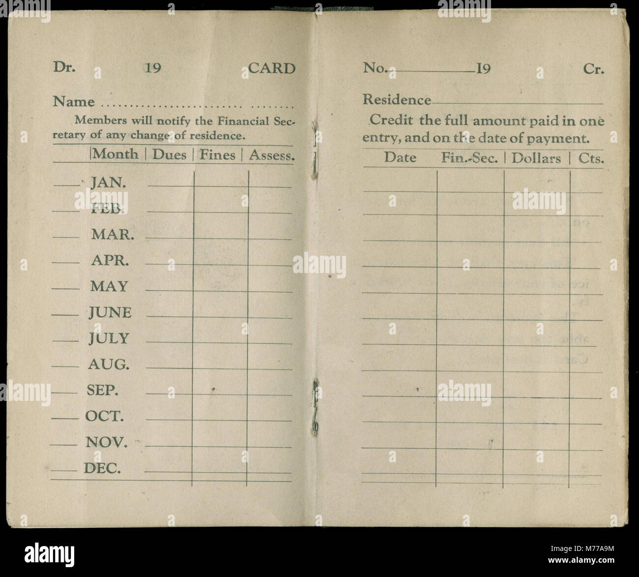 A membership card from the United Vehicle Woodworkers Unions of Chicago ...