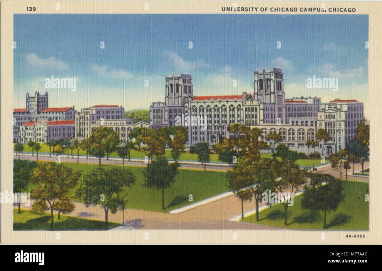 A photograph of the University of Chicago campus, capturing the ...