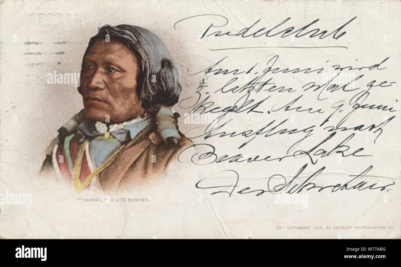 A portrait of a Ute runner, named 'Yamapi,' from the Ute Native ...