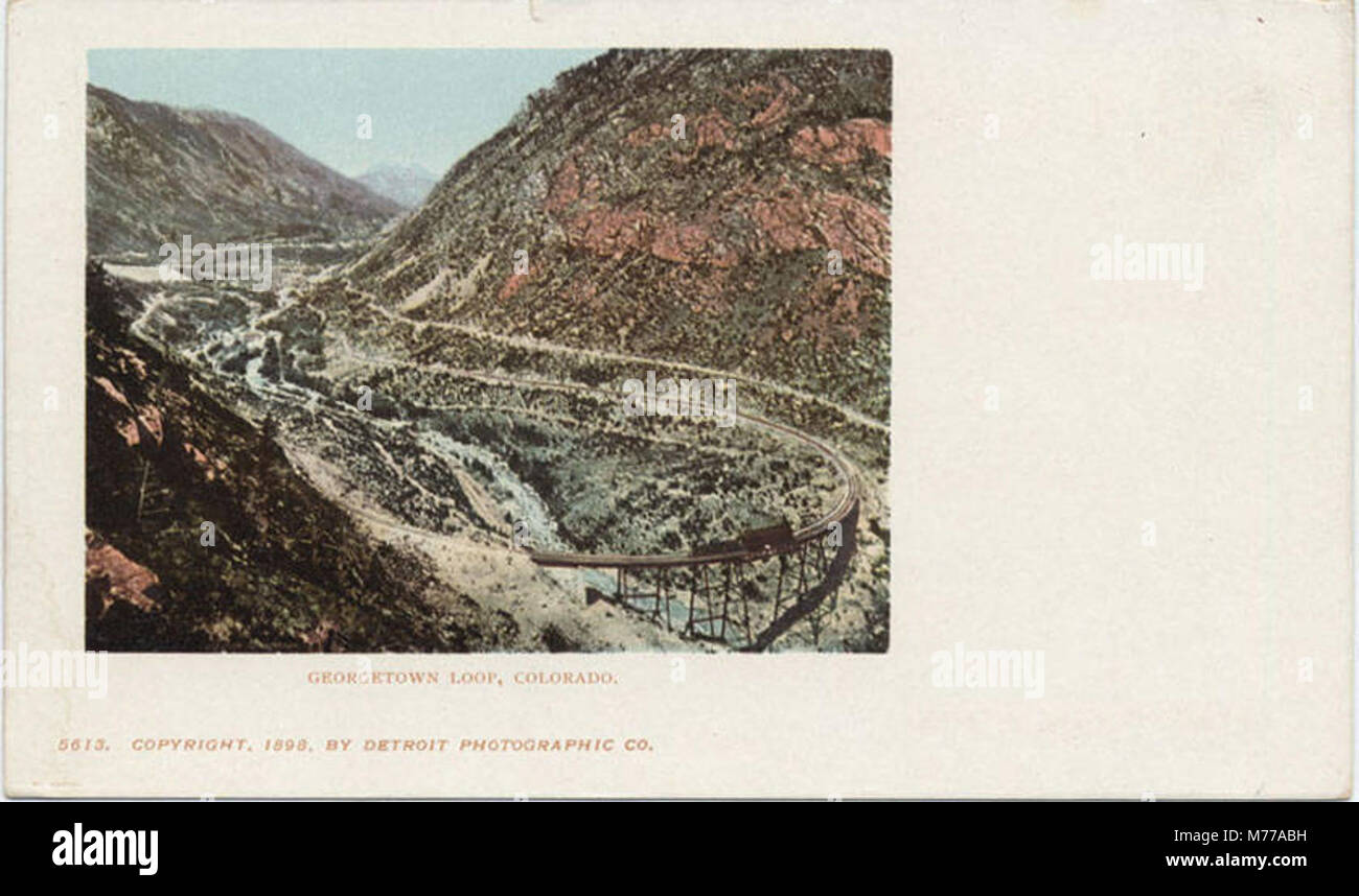 Photograph of the Georgetown Loop, a historic narrow-gauge railroad in ...