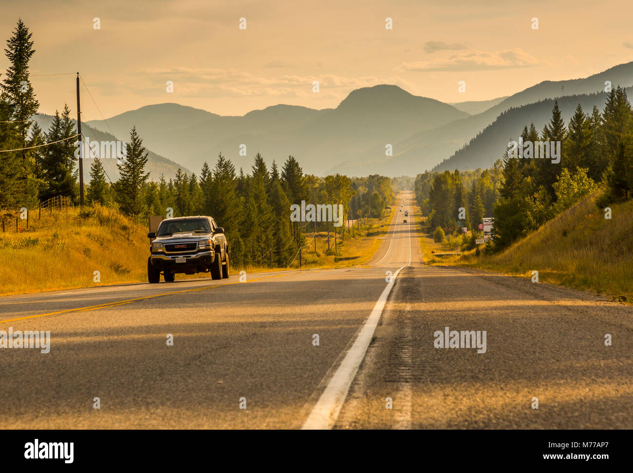 View of Southern Yellowhead Highway between Little Fort and Clearwater ...