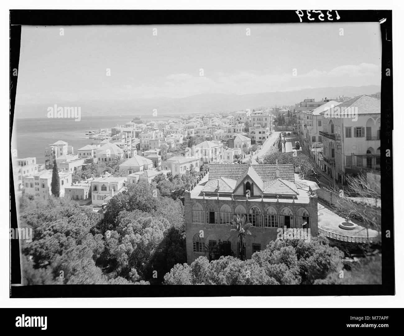 This photograph captures a view of Beirut from the American College ...