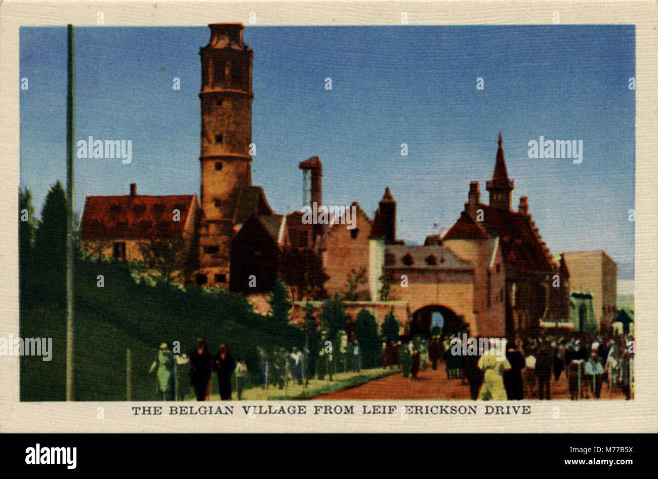 A photograph of a Belgian village, capturing the traditional ...