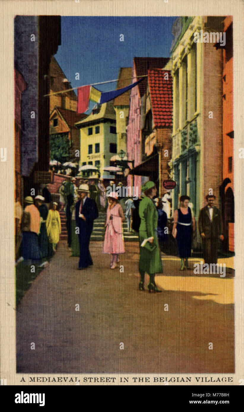 A historical image of a Belgian village, showcasing its unique ...