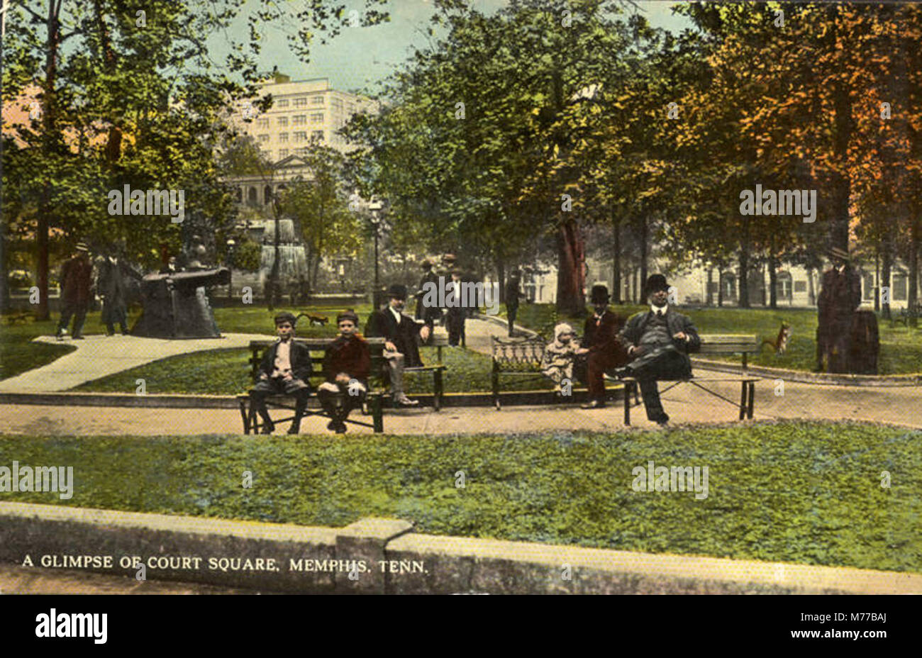 A depiction of a public square, featuring architectural structures and ...