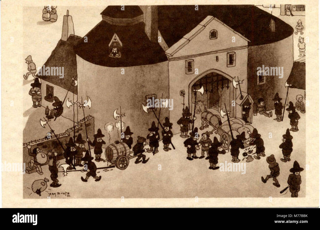 This photograph depicts a Belgian village, offering a glimpse into the ...