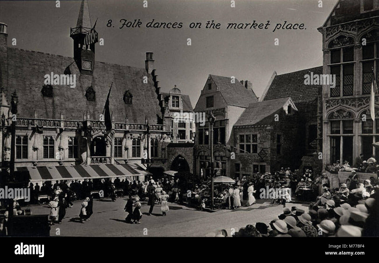A photograph of a Belgian village, showcasing traditional architecture ...