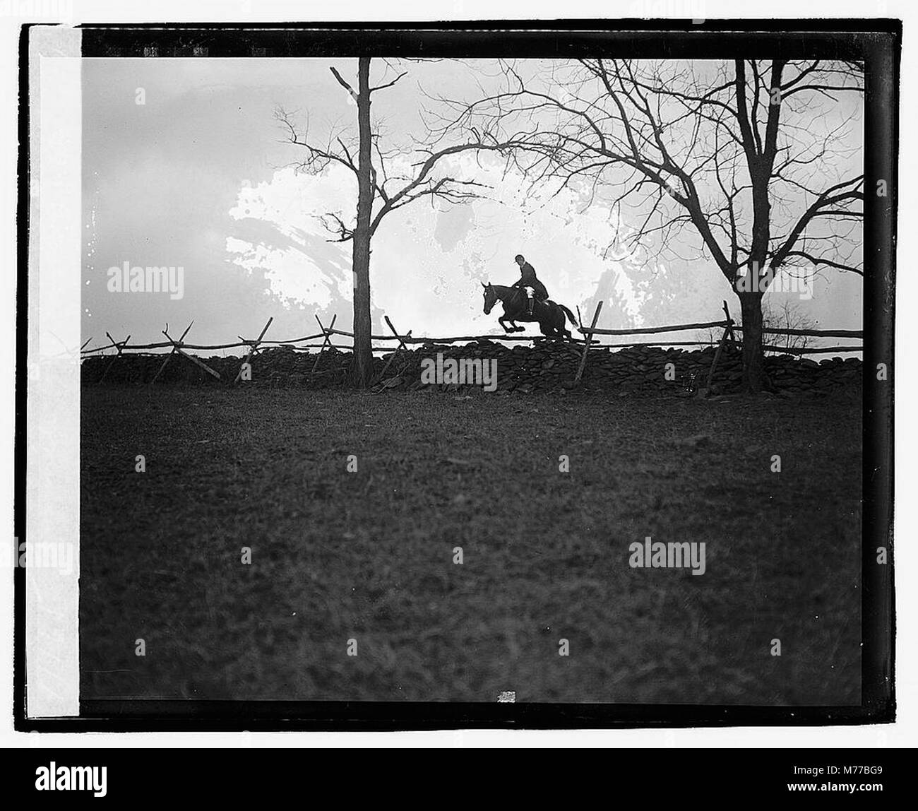 A photograph capturing a scene from the Upperville fox hunt, an event ...