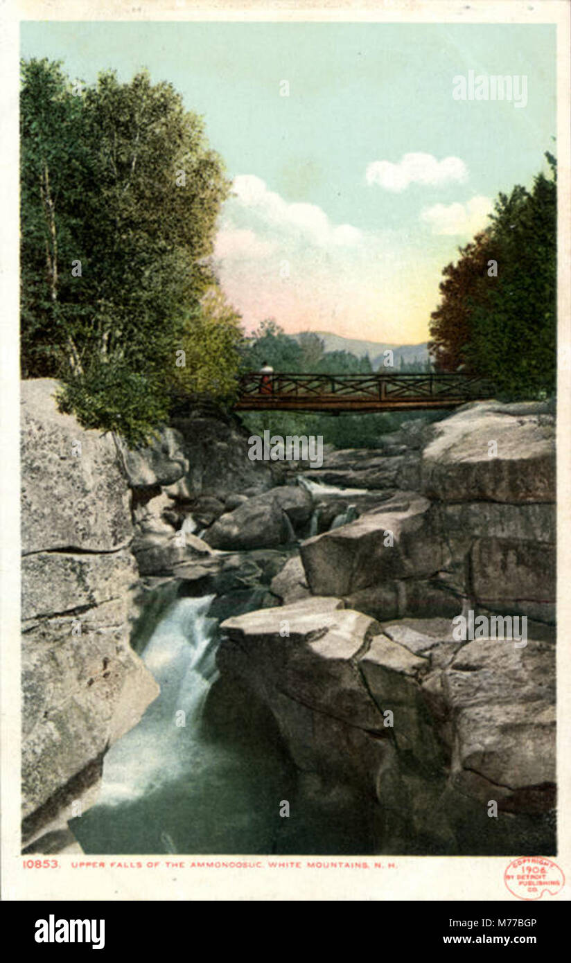 A scenic view of the Upper Falls of the Ammonoosuc River, showcasing ...