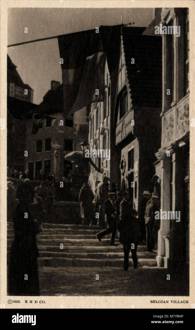 A view of a traditional Belgian village, highlighting the architecture ...