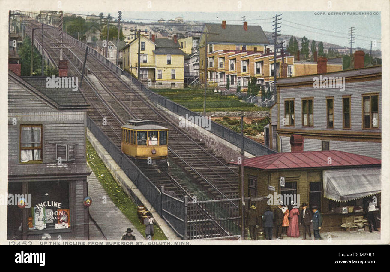 A photograph showing a view from the incline on Superior Street ...