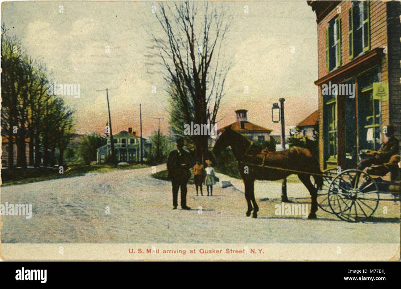 This image shows U.S. Mail arriving at Quaker Street, an important ...