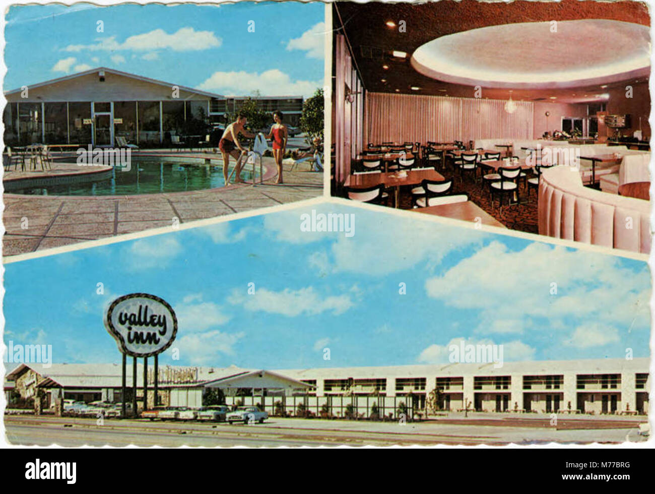 A historic photograph of the Valley Inn Motel and Restaurant ...