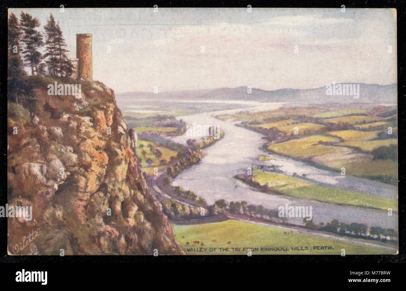 This scenic view shows the Valley of the Tay as seen from Kinnoull ...