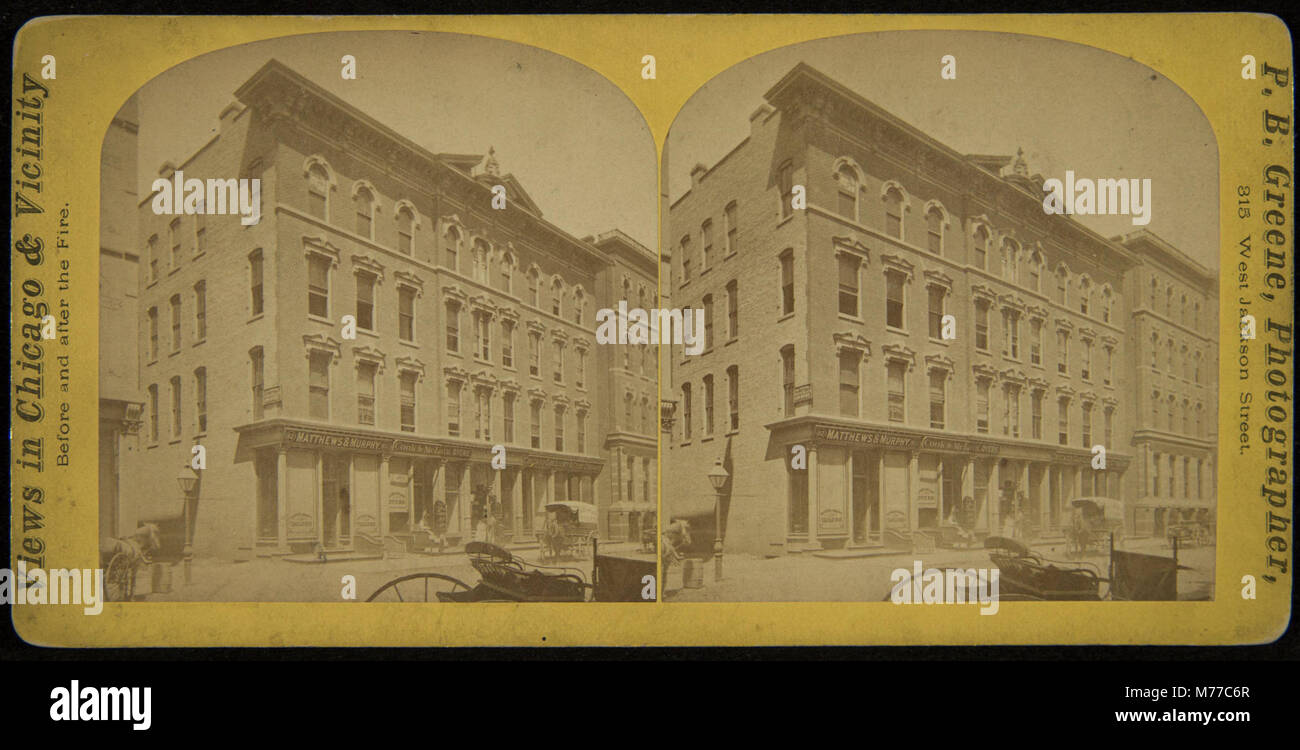 This photograph shows views of Chicago before and after the Great ...