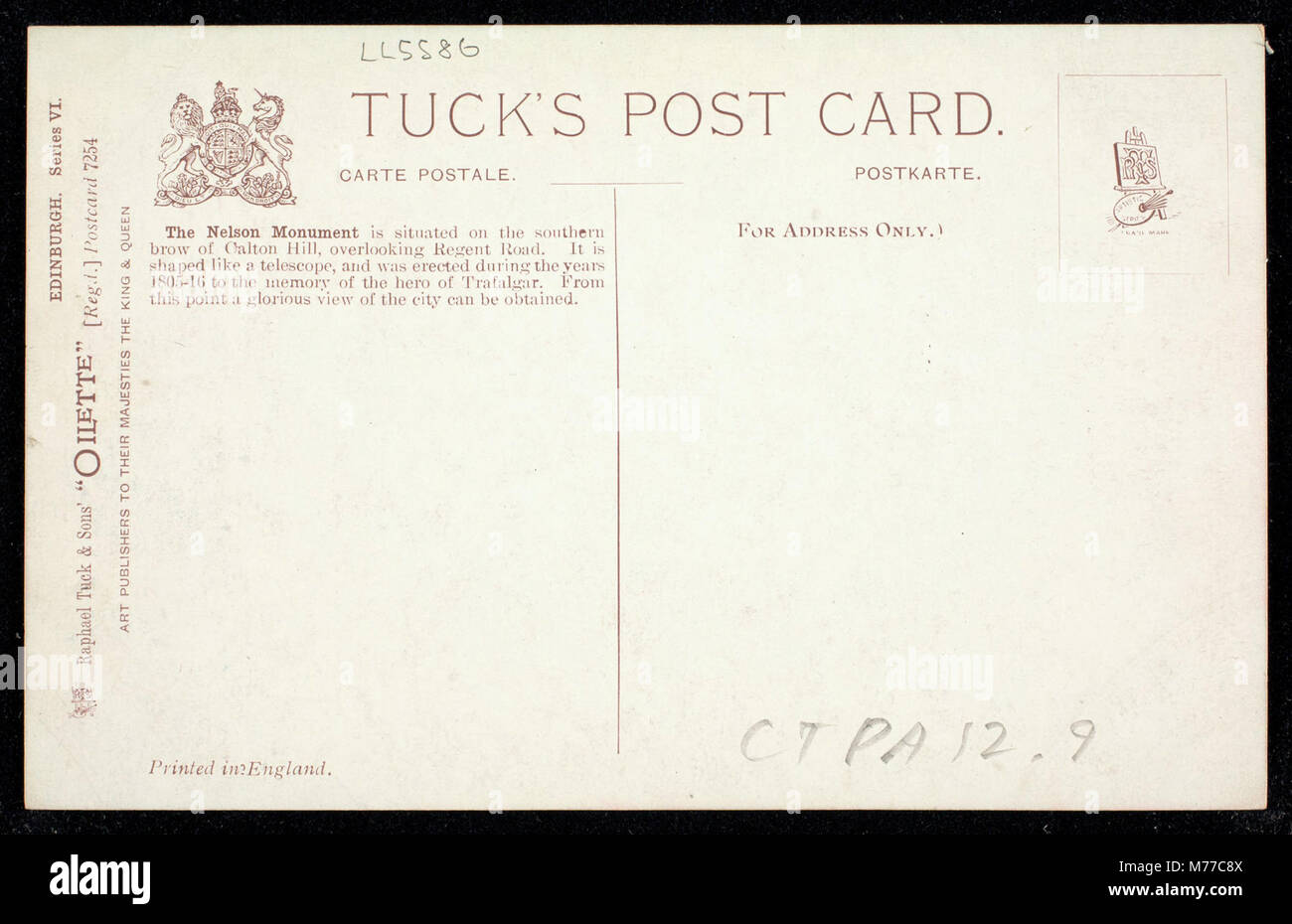 This image shows the view from the Nelson Monument in Edinburgh ...