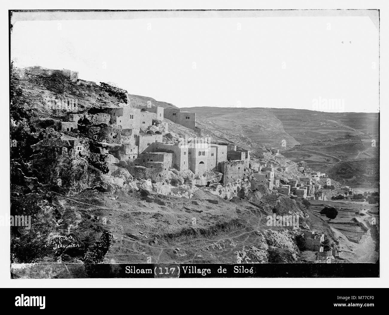 A historical image of the Village of Siloam, located in the vicinity of ...