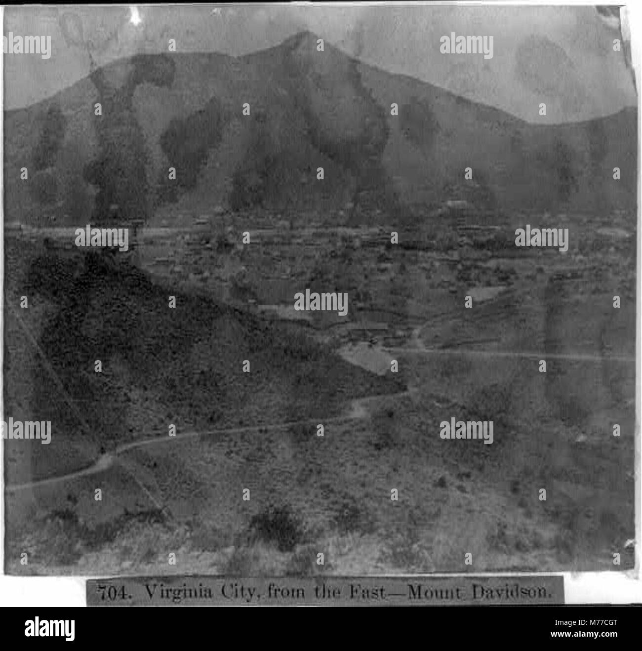 A panoramic view of Virginia City from Mount Davidson, showcasing the ...